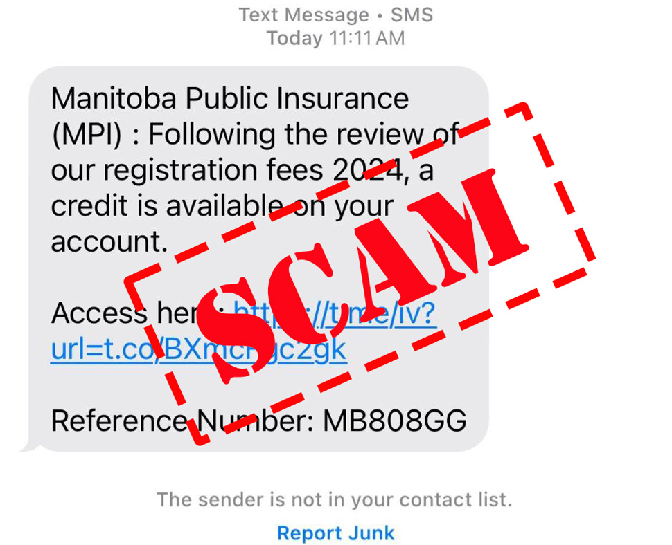 MPI warns Manitobans of new texting scam - SteinbachOnline.com - Local ...