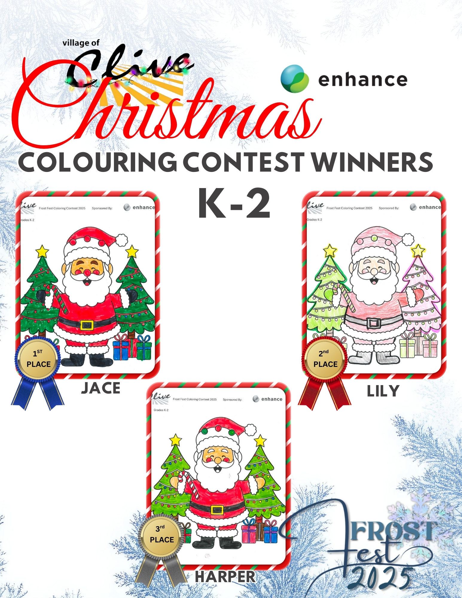 Clive reveals winners of Christmas colouring contest ...