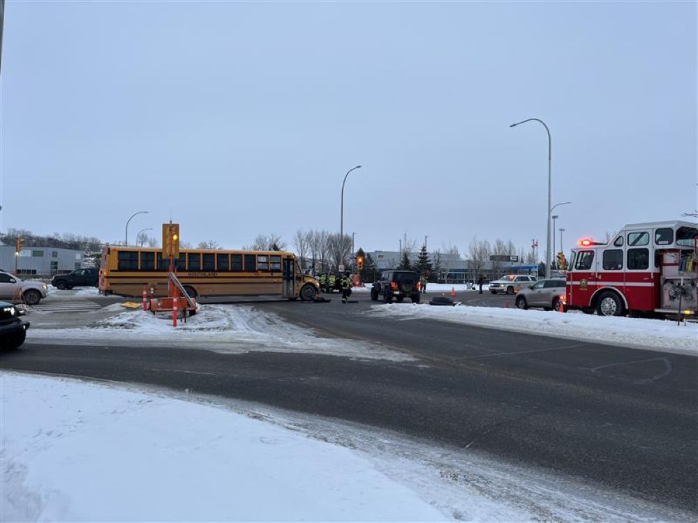 School bus collision southbound on 32 Street E - HighRiverOnline.com ...