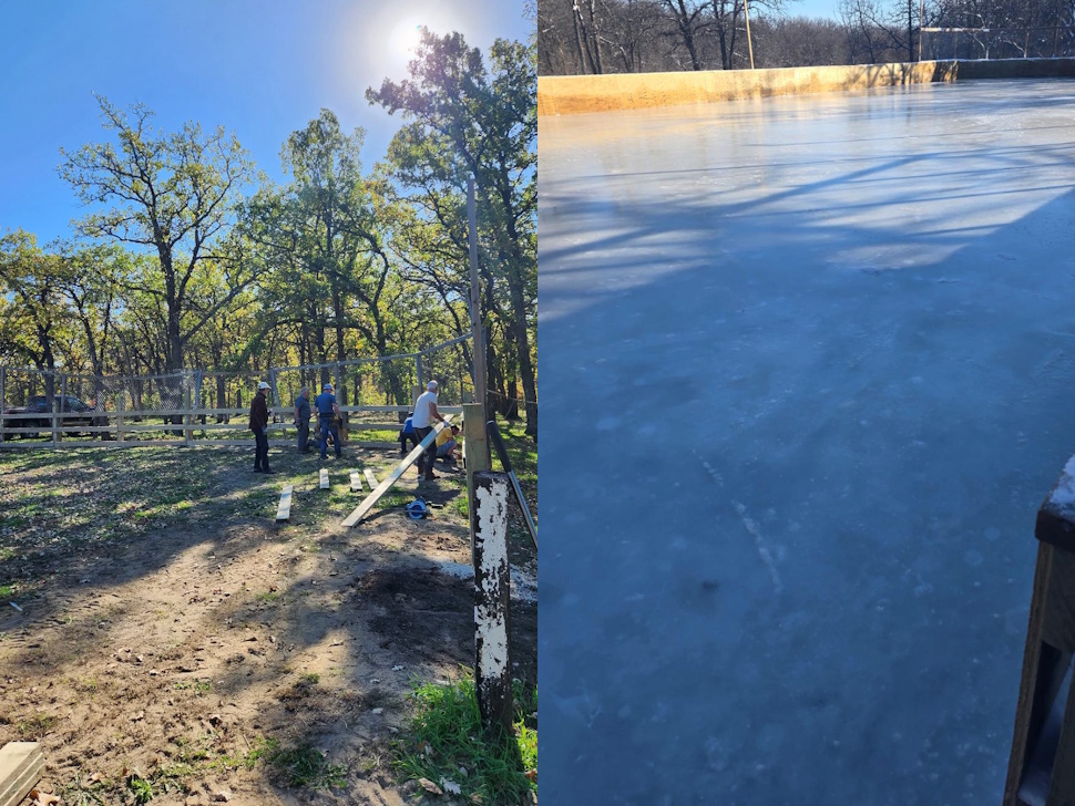 Volunteers bring new life to Roseau River Park outdoor rink ...