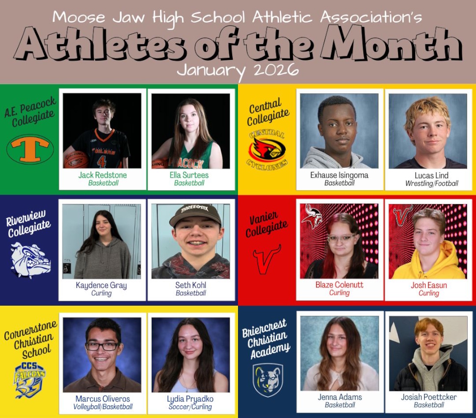 MJHSAA names Athletes of the Month for January - DiscoverMooseJaw.com ...