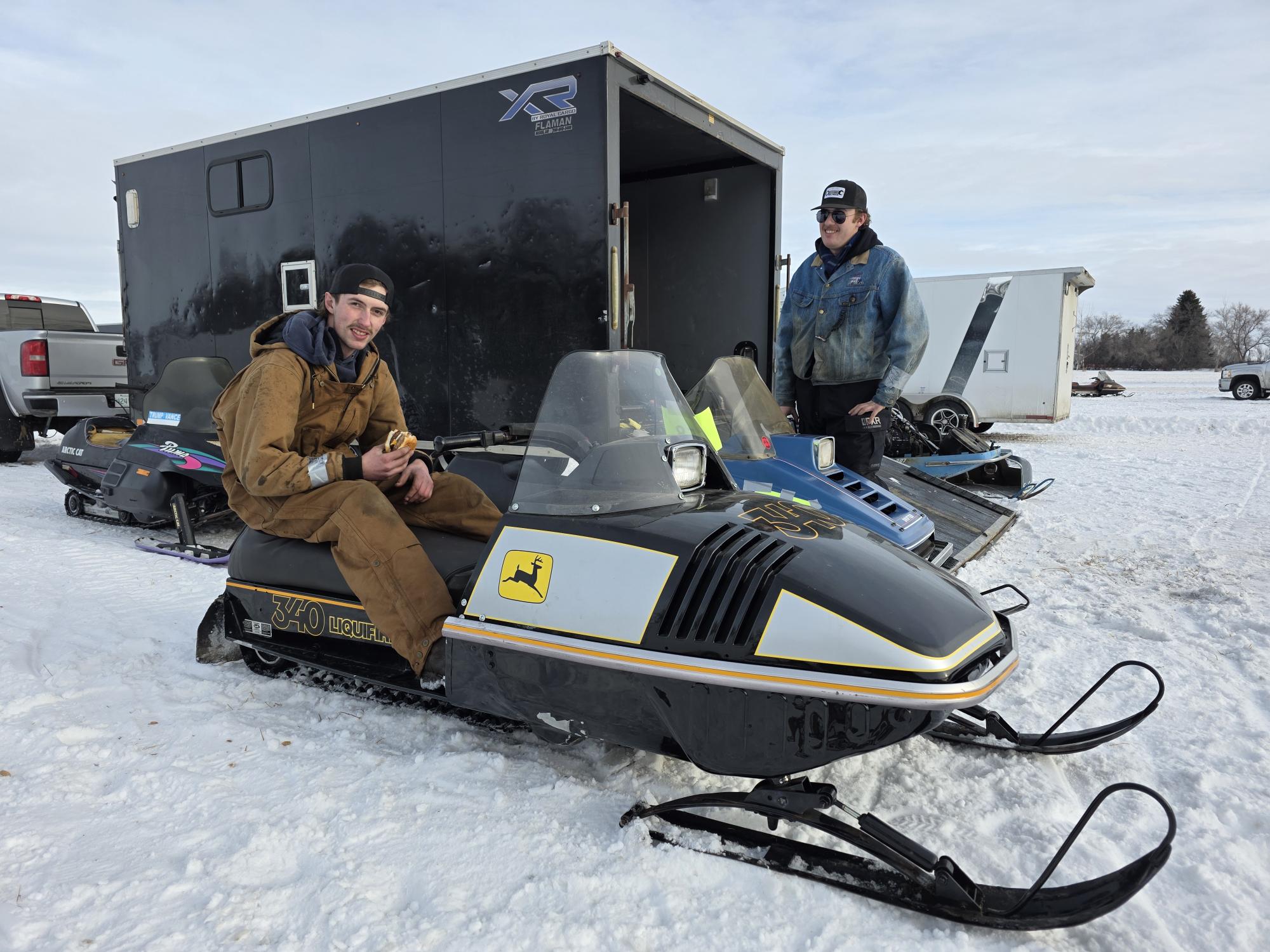 Largest ever turnout for Snowmobile Drags at Wymark ...