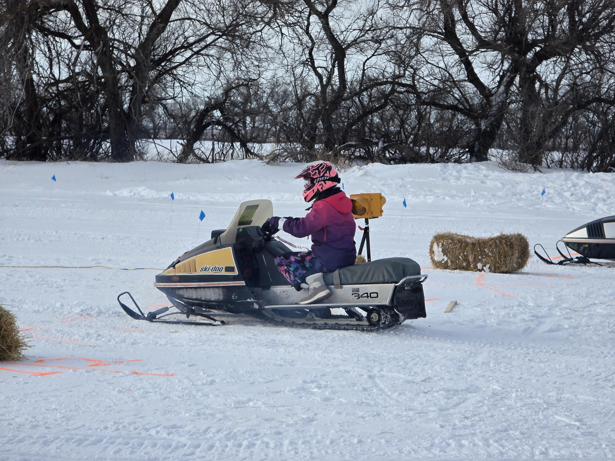 Largest ever turnout for Snowmobile Drags at Wymark ...