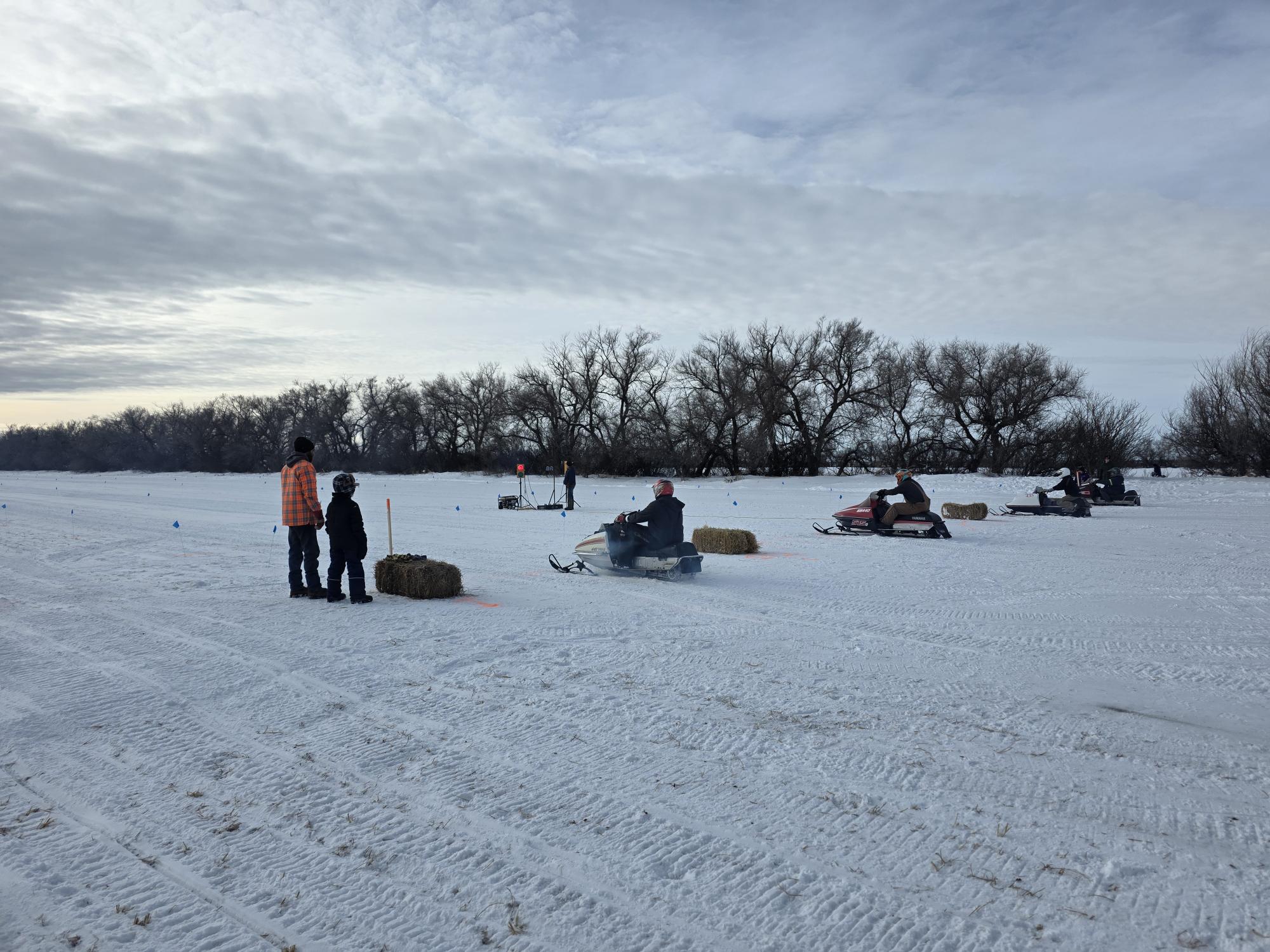 Largest ever turnout for Snowmobile Drags at Wymark ...
