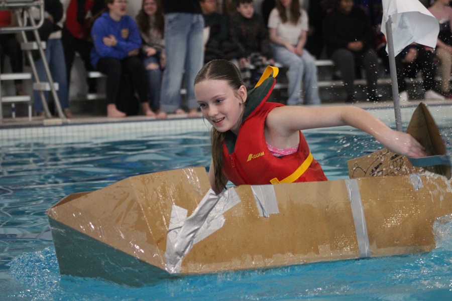 Cardboard creativity floats at Grade 8 boat challenge - StrathmoreNow ...