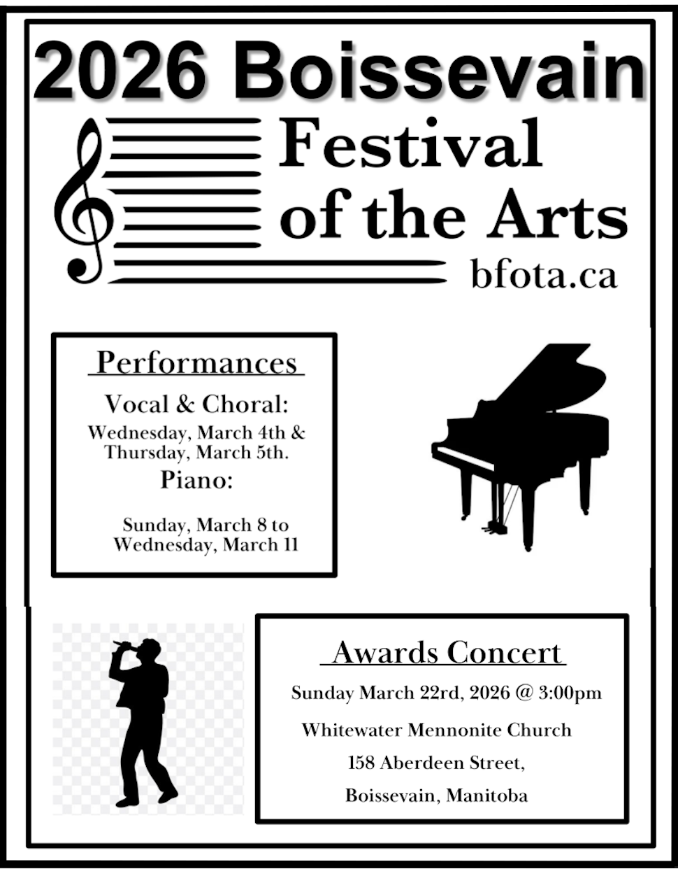 Boissevain Festival of the Arts Wednesday's Vocal Awards & Thursday's ...