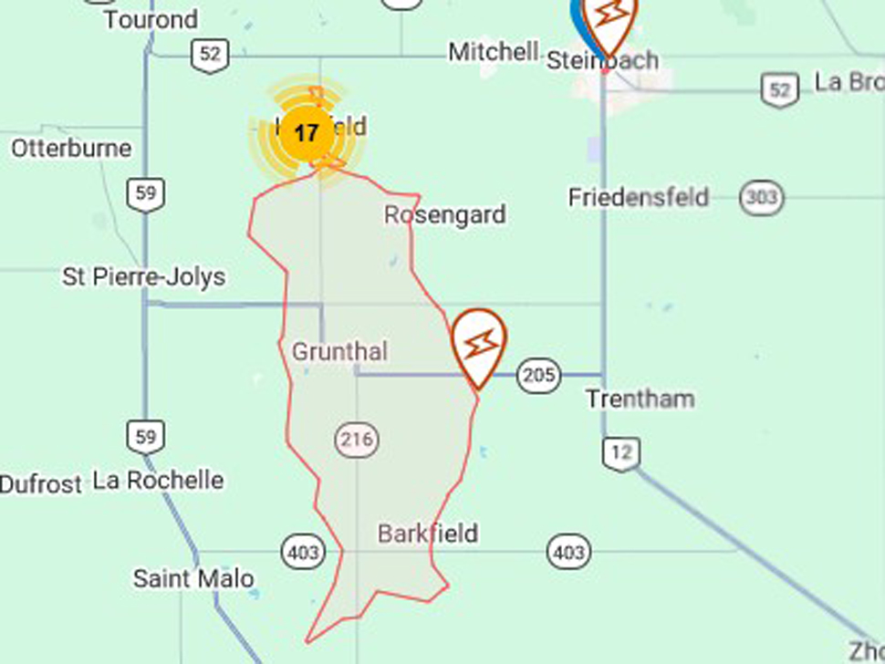 Monday morning power outages in Grunthal and Kleefeld - SteinbachOnline ...