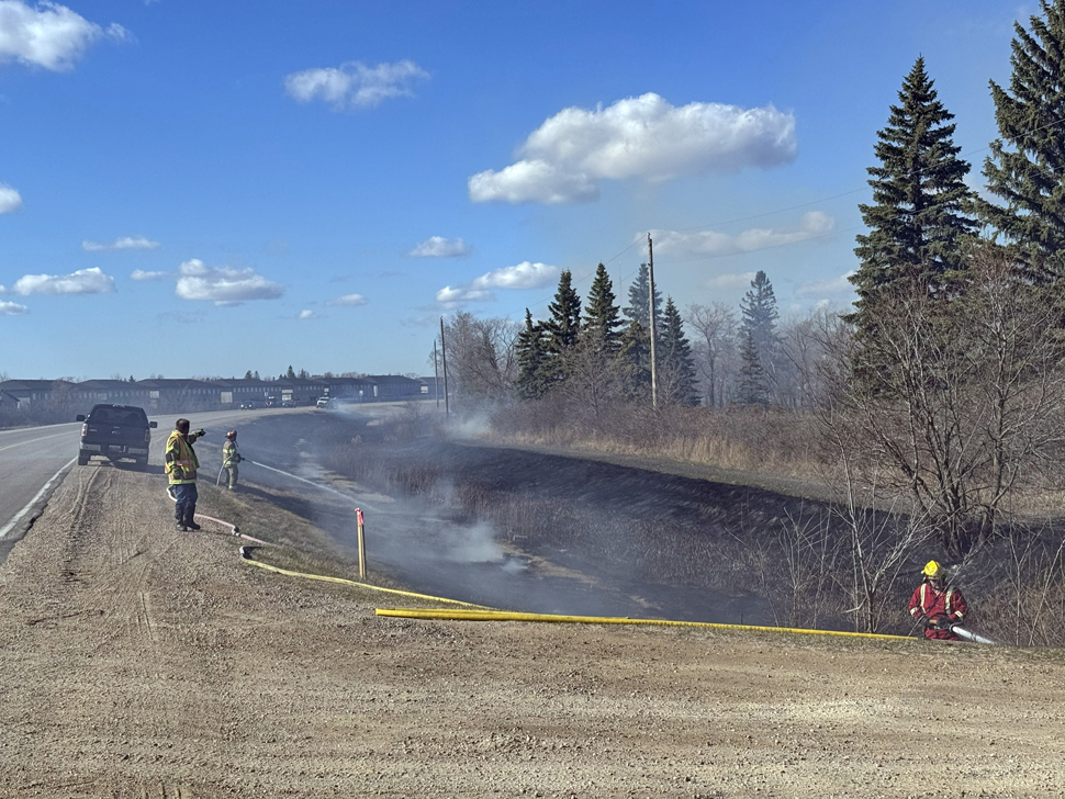 Fast-moving grass fire near Ste. Anne nearly ignites shed ...